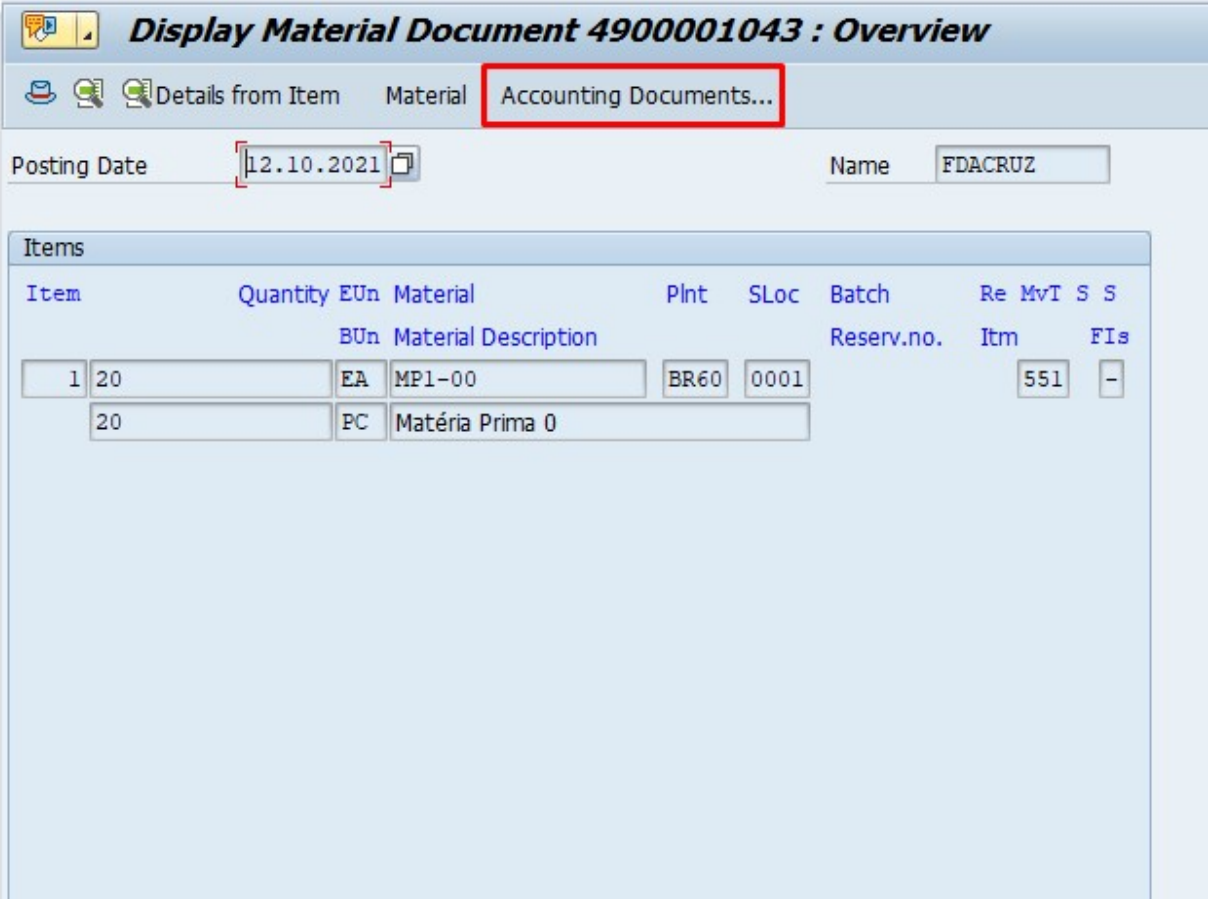 MB03 – Visualização de documento de Material no SAP123 • Freire Cruz